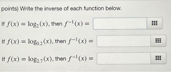 Solved (3 points) Suppose f(x)=log5(14x+7) 1. What is the | Chegg.com