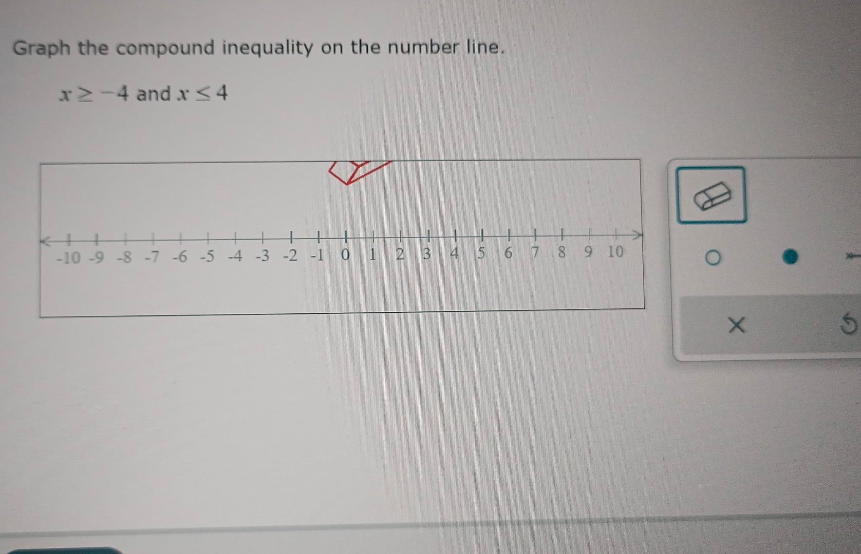 Solved Graph the compound inequality on the number line. | Chegg.com