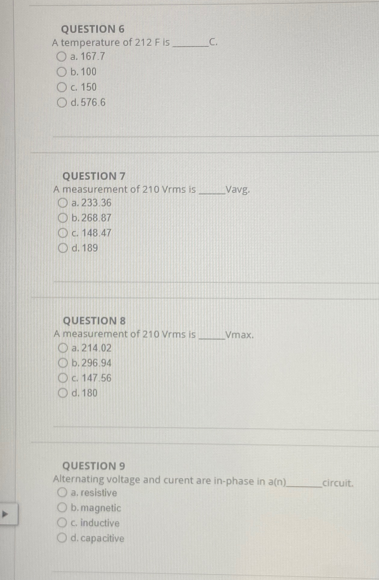 Solved QUESTION 6A temperature of 212F | Chegg.com