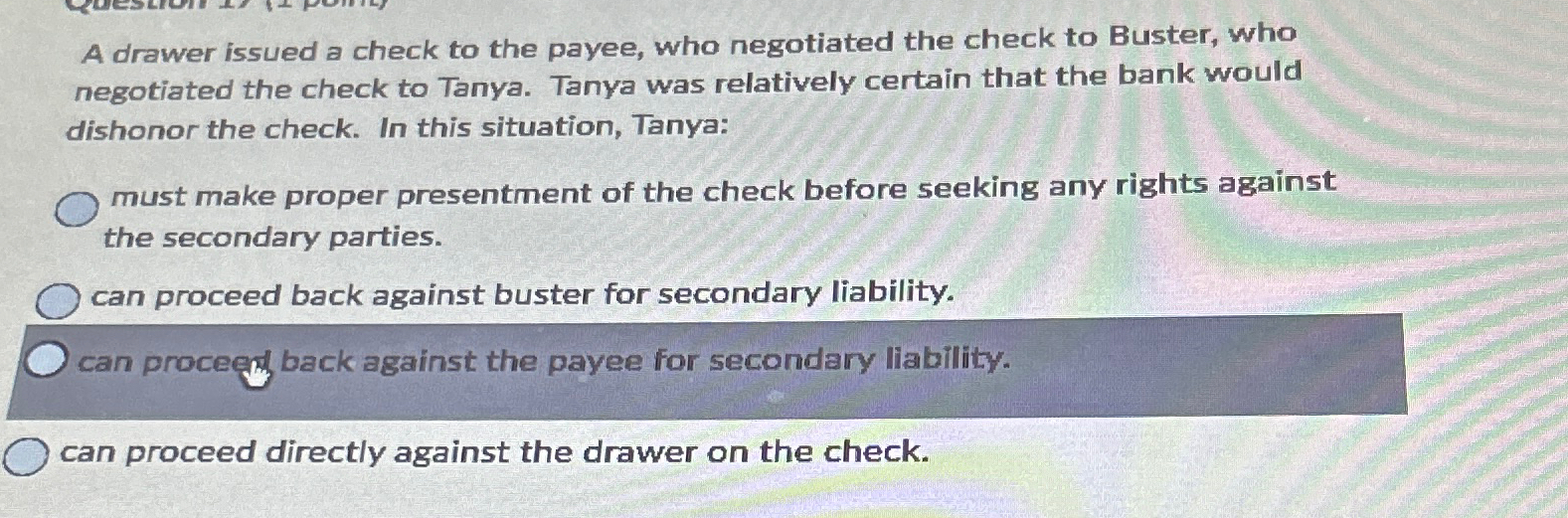 Solved A drawer issued a check to the payee, who negotiated | Chegg.com