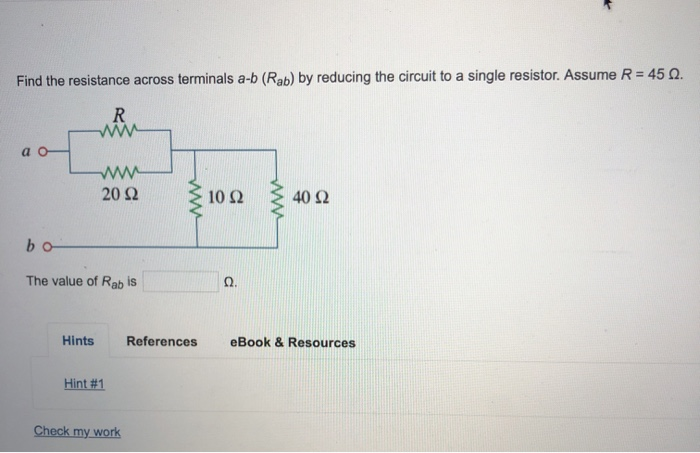 Solved Find the resistance across terminals a-b (Rab) by | Chegg.com