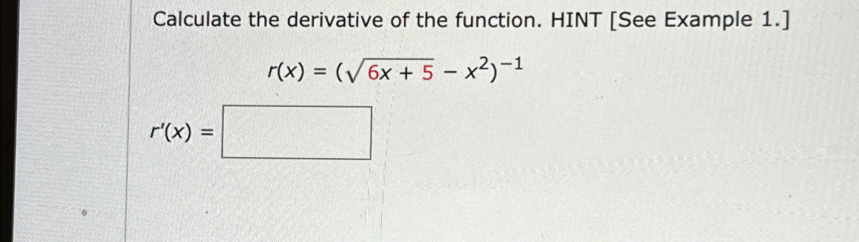 Solved Calculate the derivative of the function. HINT [See | Chegg.com