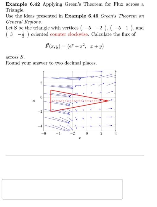 Solved Example 6.42 Applying Green's Theorem for Flux across | Chegg.com
