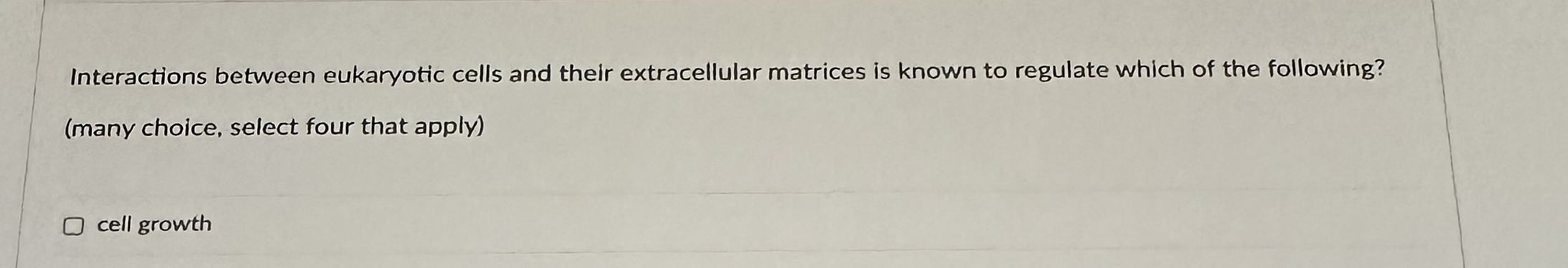 Solved Interactions between eukaryotic cells and their | Chegg.com