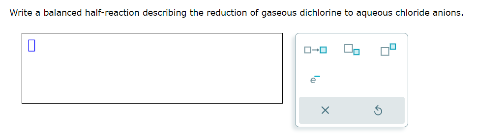 Solved Write a balanced half-reaction describing the | Chegg.com