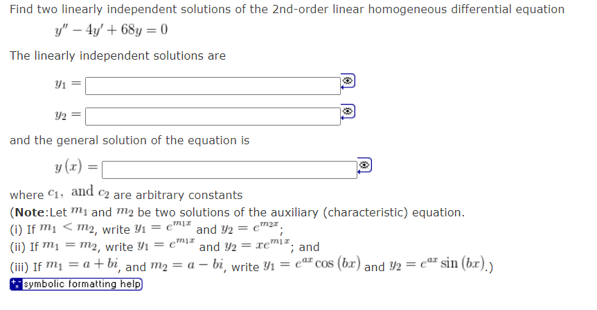 Solved Find two linearly independent solutions of the 2 | Chegg.com