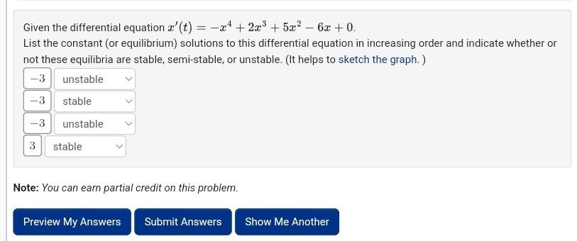 Solved Given the differential equation | Chegg.com