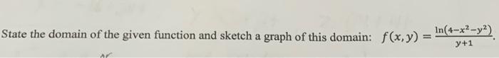Solved State the domain of the given function and sketch a | Chegg.com