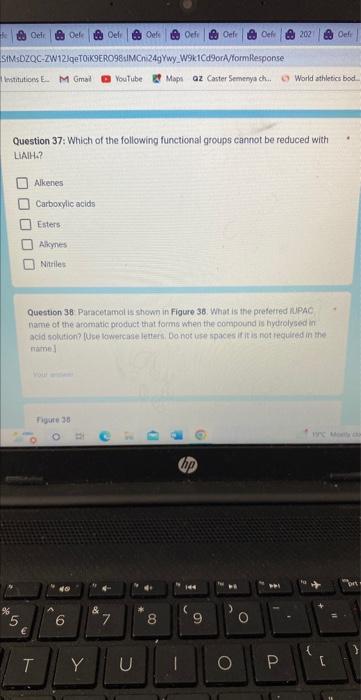 Solved Question 37: Which of the following functional groups | Chegg.com