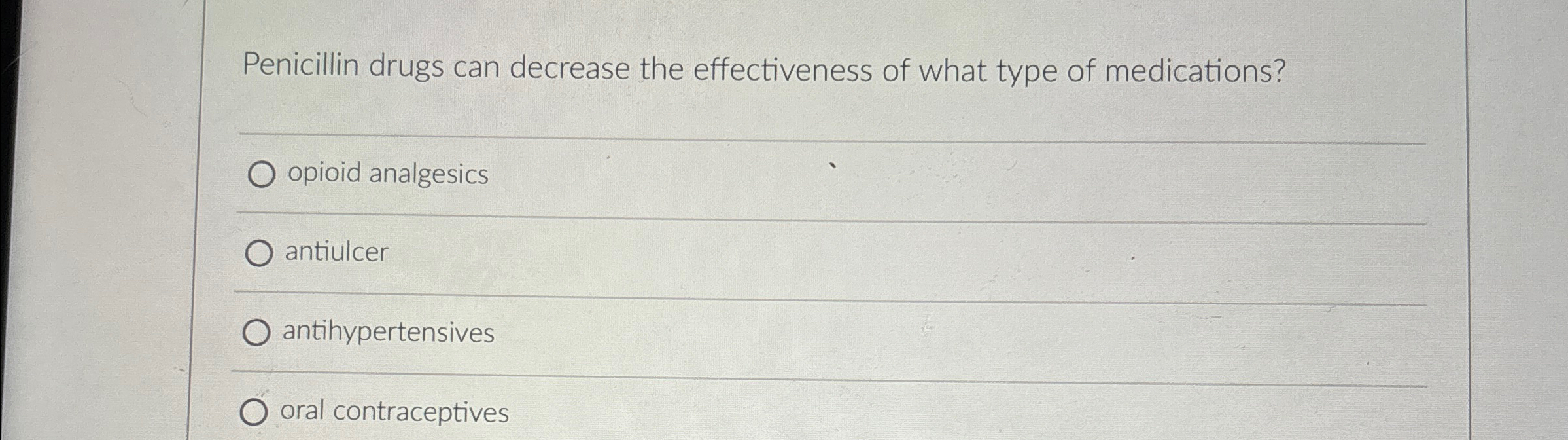 Solved Penicillin drugs can decrease the effectiveness of | Chegg.com
