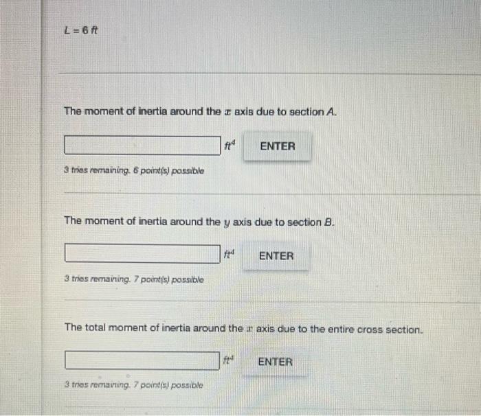 Solved The cross section shown below is split into two | Chegg.com