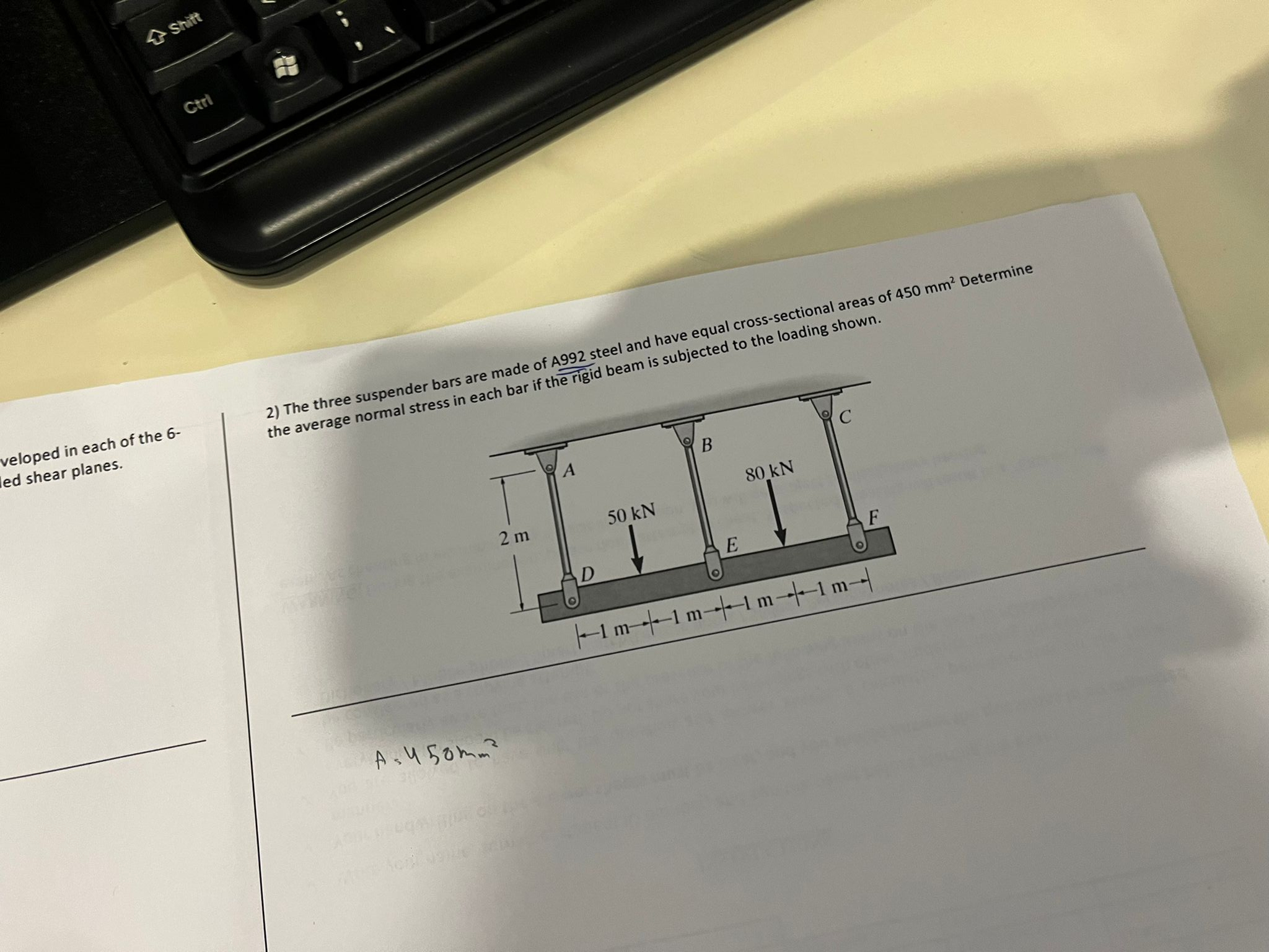 Solved π55-3xveloped in each of the 6 ﻿led shear planes.The | Chegg.com