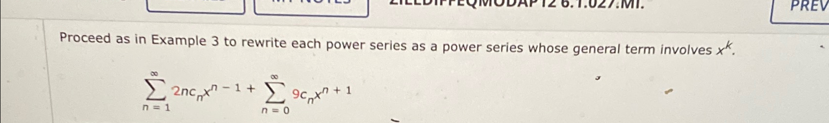 Solved Proceed as in Example 3 ﻿to rewrite each power series | Chegg.com
