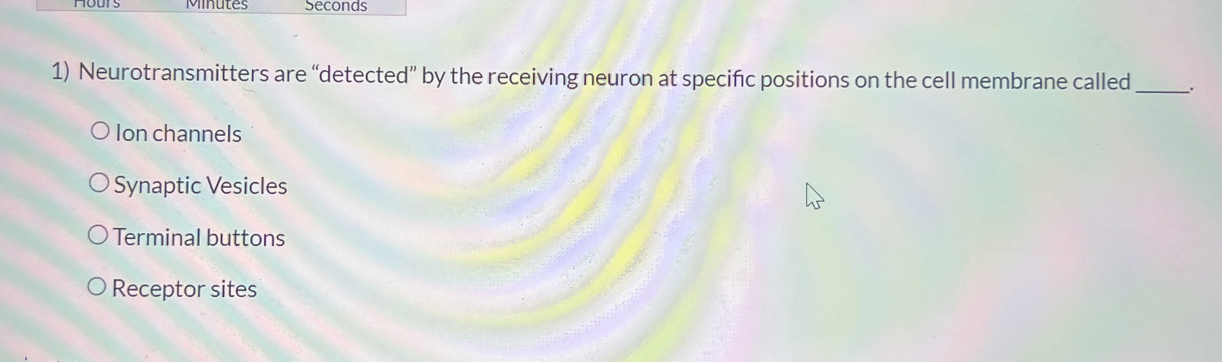 Solved Neurotransmitters are "detected" by the receiving | Chegg.com