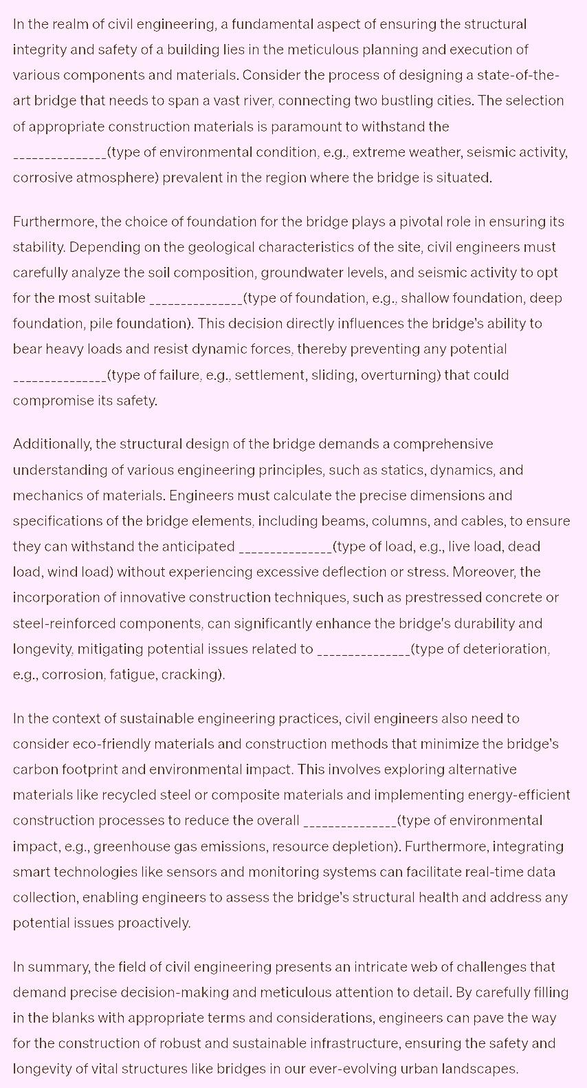 Solved In the realm of civil engineering, a fundamental | Chegg.com