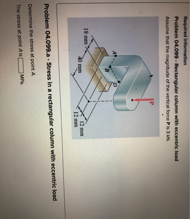 Solved Required information Problem 04.099 - Rectangular | Chegg.com