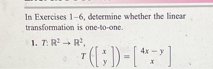 Solved In Exercises 1 6 Determine Whether The Linear
