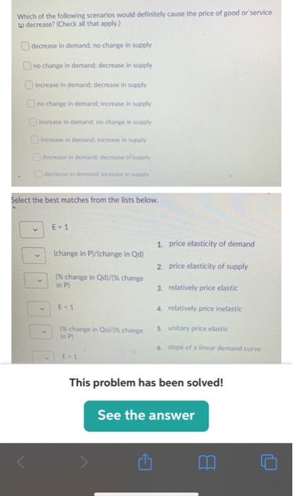 Solved Which of the following scenarios would definitely | Chegg.com