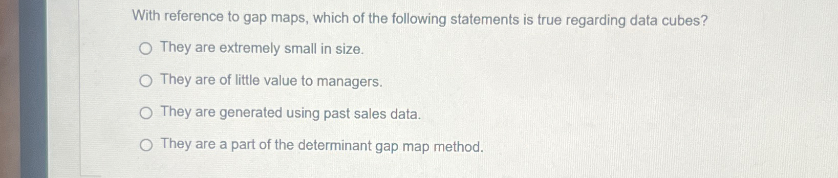 Solved With reference to gap maps, which of the following | Chegg.com