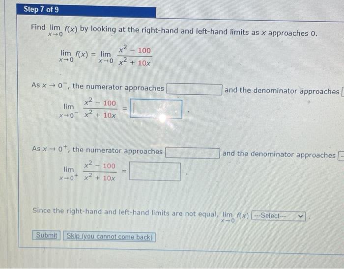 Solved Find limx→0f(x) by looking at the right-hand and | Chegg.com