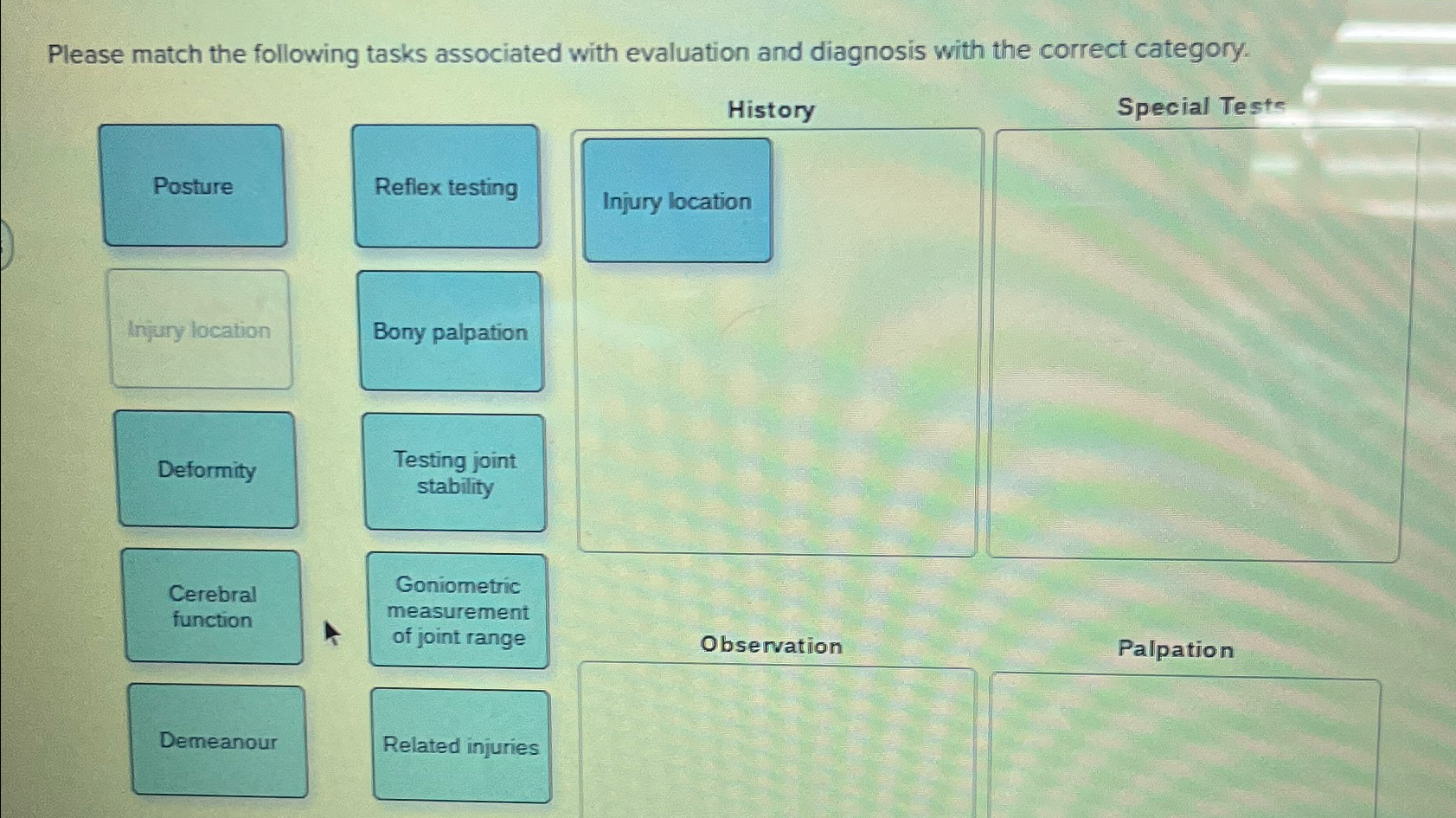 Solved Please match the following tasks associated with | Chegg.com