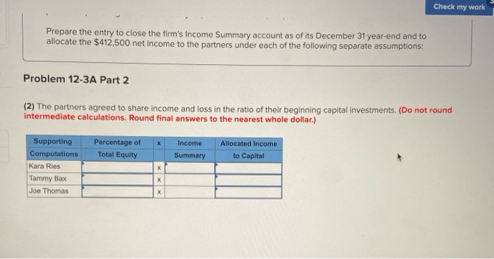 Solved Required information Problem 12-3A Allocating | Chegg.com