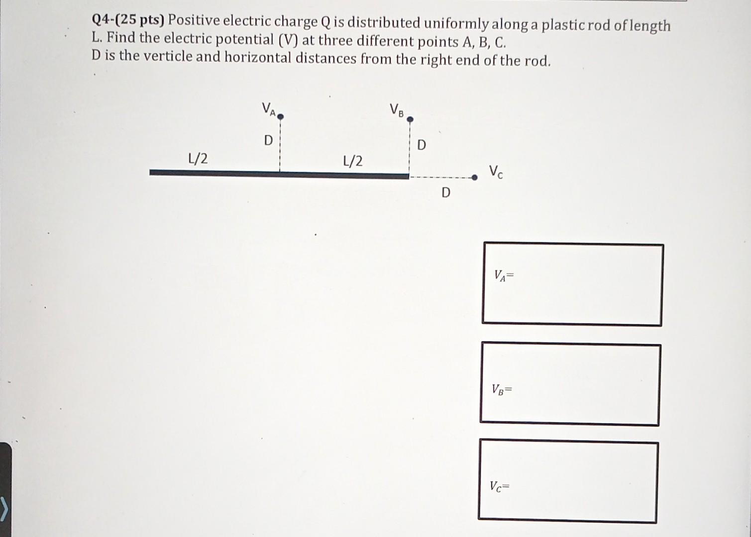 Solved Q4-(25 pts) Positive electric charge Q is distributed | Chegg.com