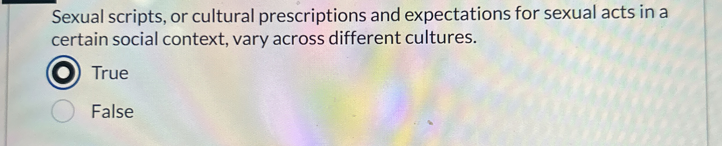 Solved Sexual scripts, or cultural prescriptions and | Chegg.com