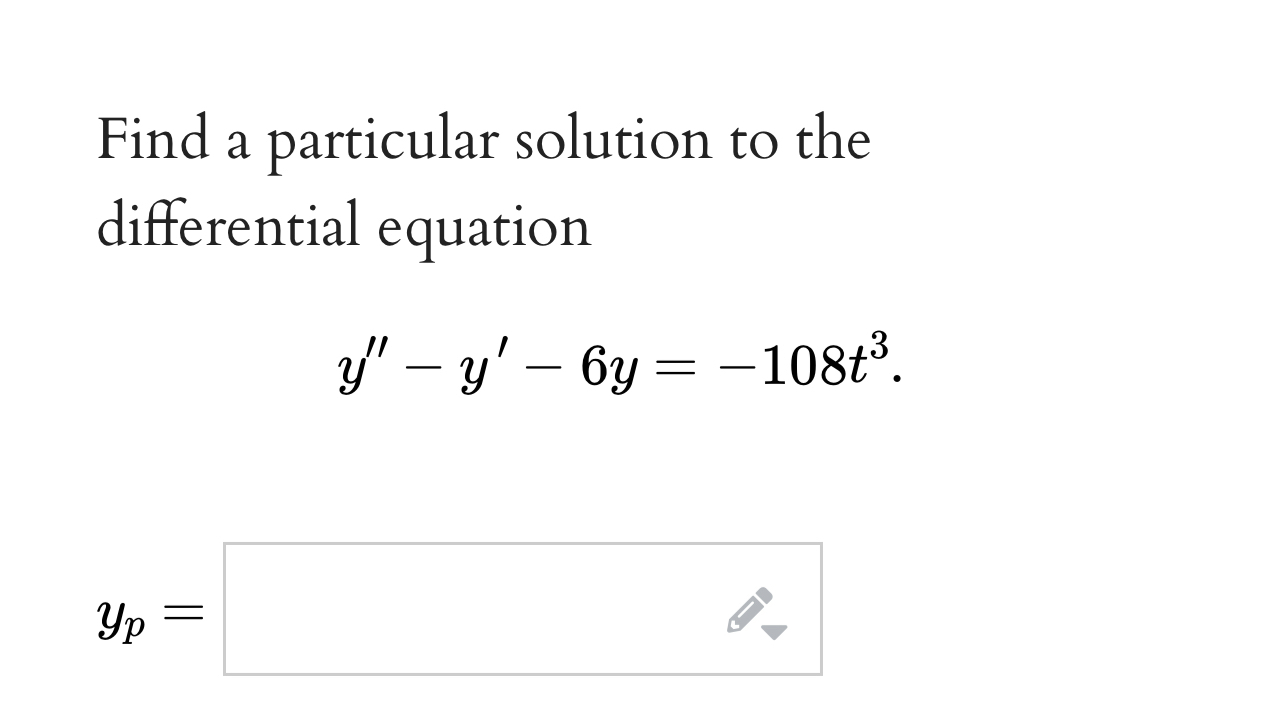 Solved Find a particular solution to the differential | Chegg.com