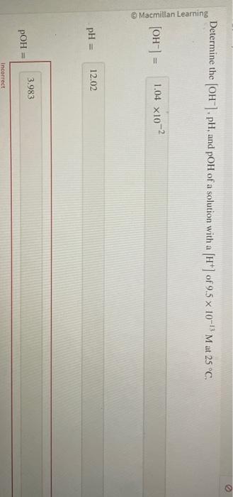 [Solved]: Determine the ( left[ mathrm{H}^{+} right], lef