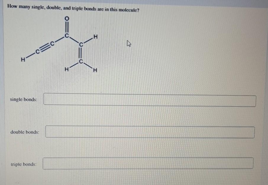 Solved How many single, double, and triple bonds are in this | Chegg.com