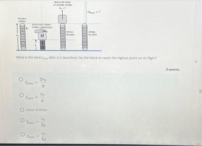 Solved What is the maximum height, hmax achieved by the | Chegg.com