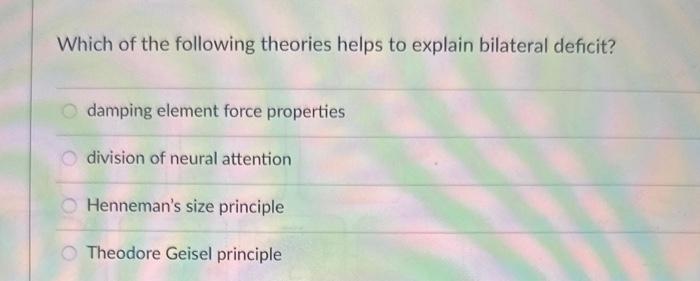 Solved Which of the following theories helps to explain | Chegg.com