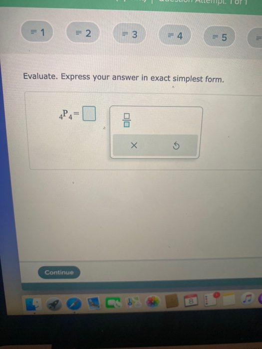 Solved = 1 = 2 = 3 = 4 = 5 II. Evaluate. Express your answer | Chegg.com