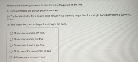 Solved Which of the following statements about bond | Chegg.com