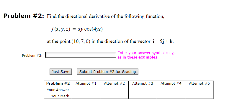 Solved Problem # 2: Find the directional derivative of the | Chegg.com