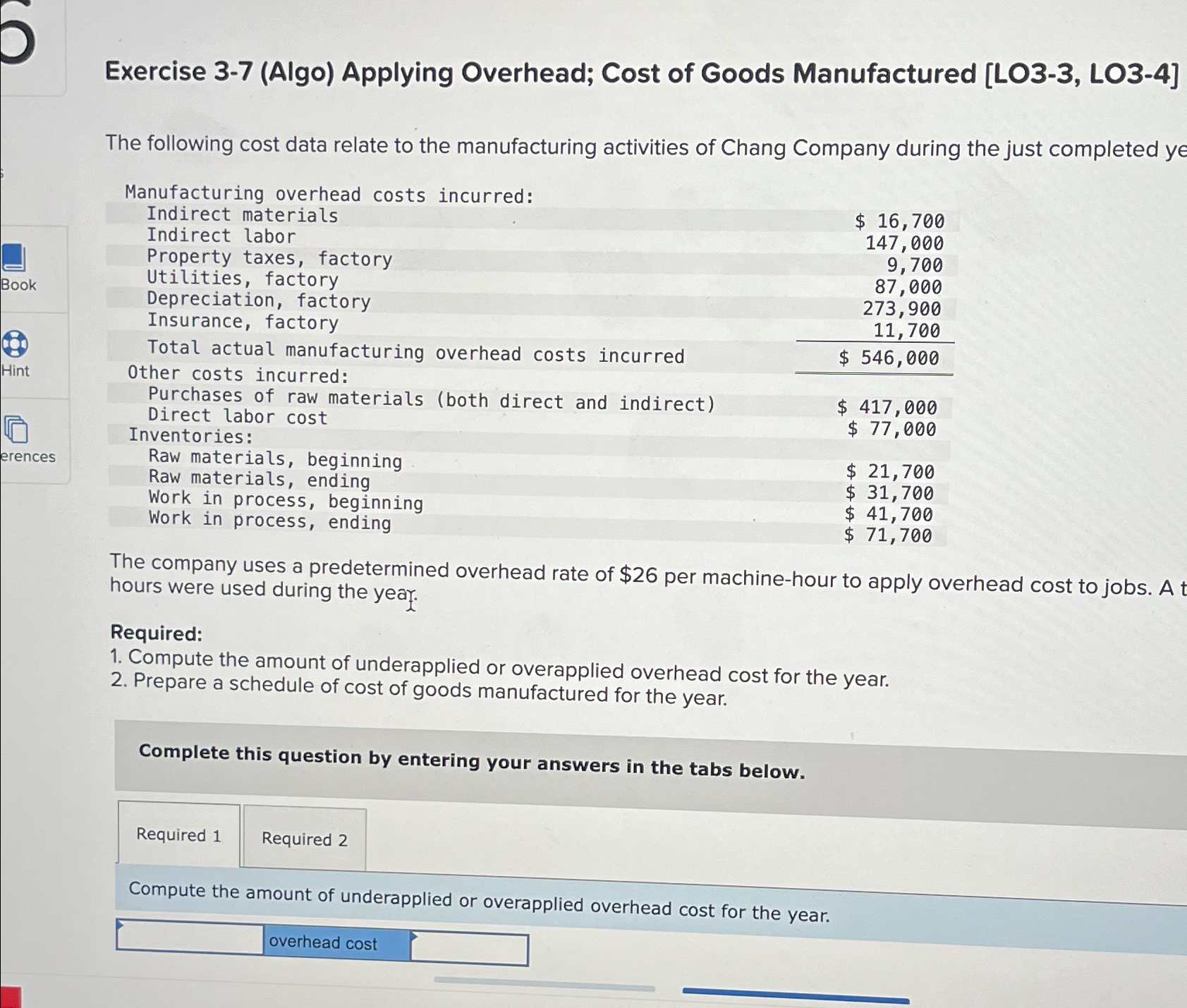 Solved Exercise 3-7 (Algo) ﻿Applying Overhead; Cost of Goods | Chegg.com