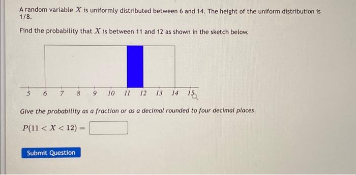 Solved A random variable X is uniformly distributed between | Chegg.com