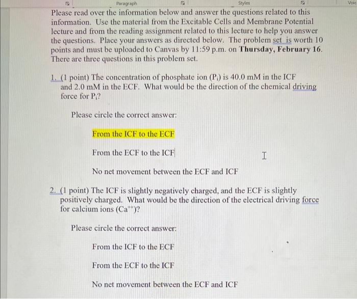 Solved Please read over the information below and answer the | Chegg.com
