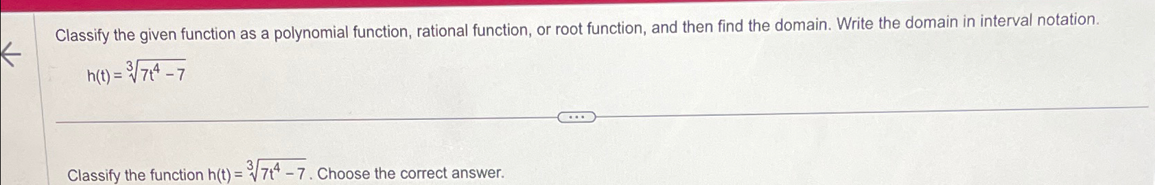 Solved Classify the given function as a polynomial function, | Chegg.com