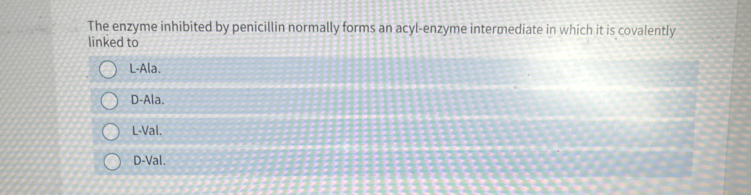 Solved The enzyme inhibited by penicillin normally forms an | Chegg.com