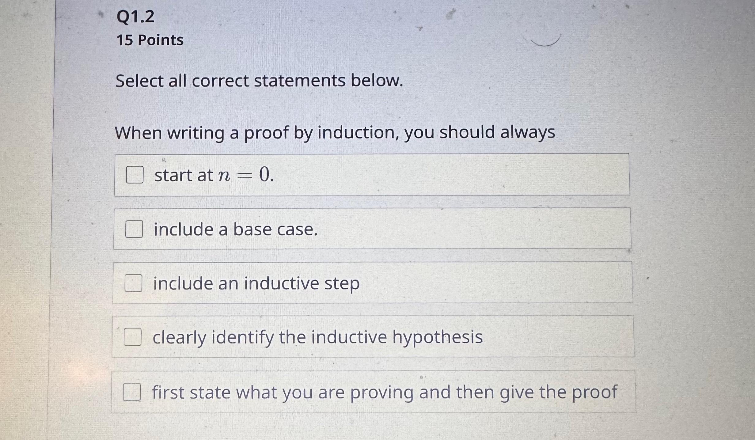Solved Q1.215 ﻿PointsSelect all correct statements | Chegg.com