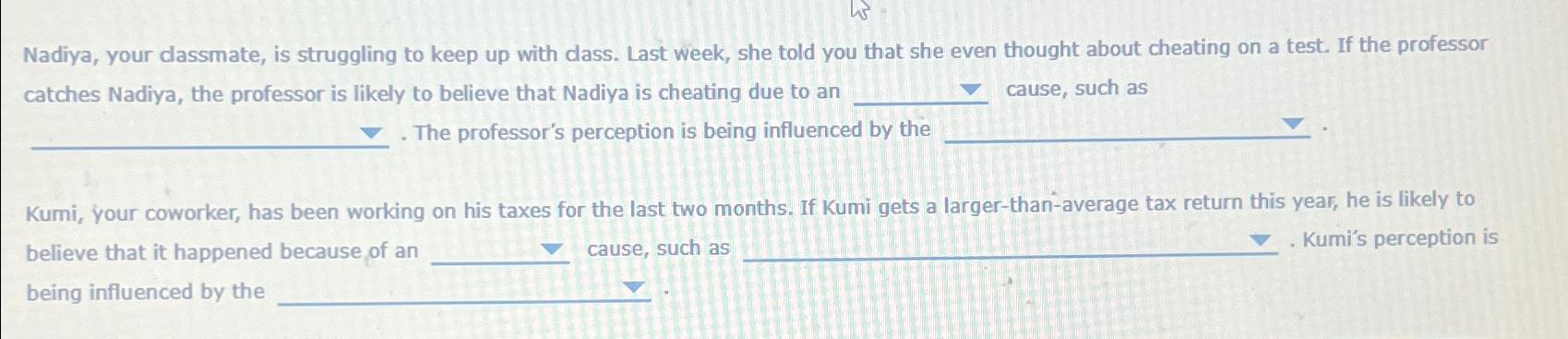 Solved Nadiya, your classmate, is struggling to keep up with | Chegg.com