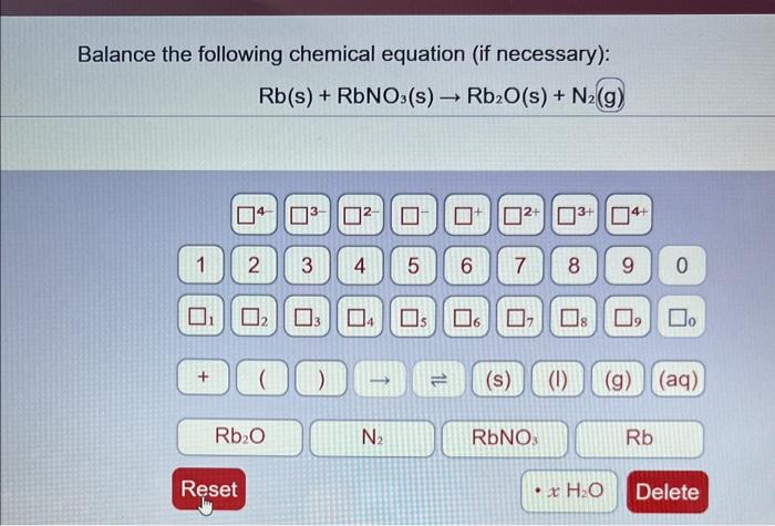 Solved Balance the following chemical equation (if | Chegg.com