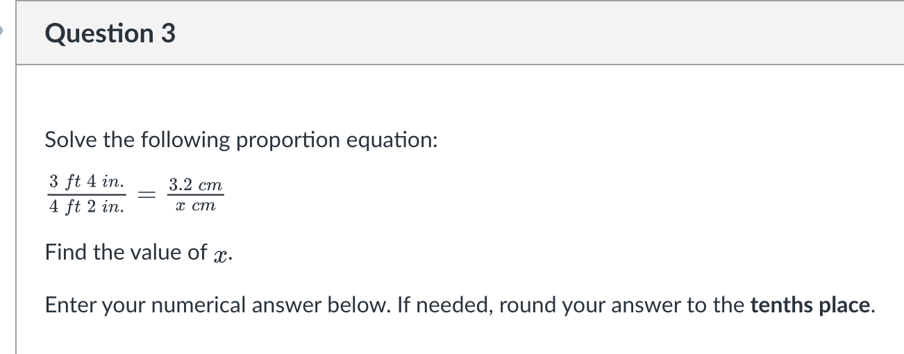 Solved Question 3Solve the following proportion | Chegg.com