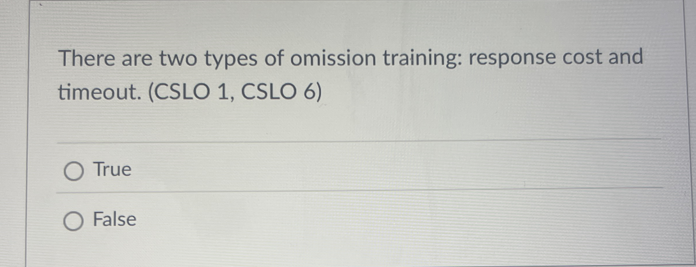 Solved There are two types of omission training: response | Chegg.com