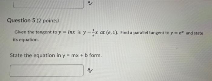 Solved Find dxdy if y=e2x+2ex+x2e+e2Question 3 (2 points) | Chegg.com