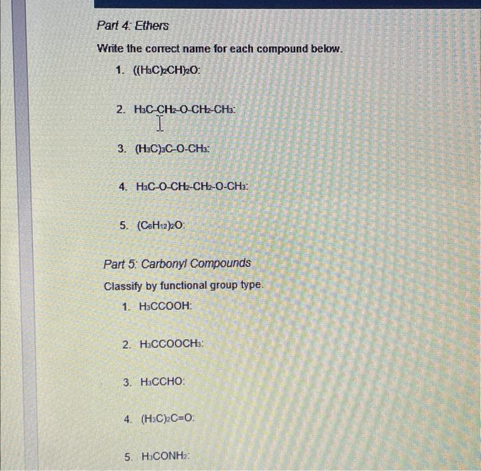 Solved Write the correct name for each compound below. 1. | Chegg.com