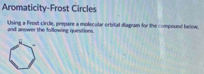 Solved Aromaticity-Frost Circles Using a Frost circle, | Chegg.com
