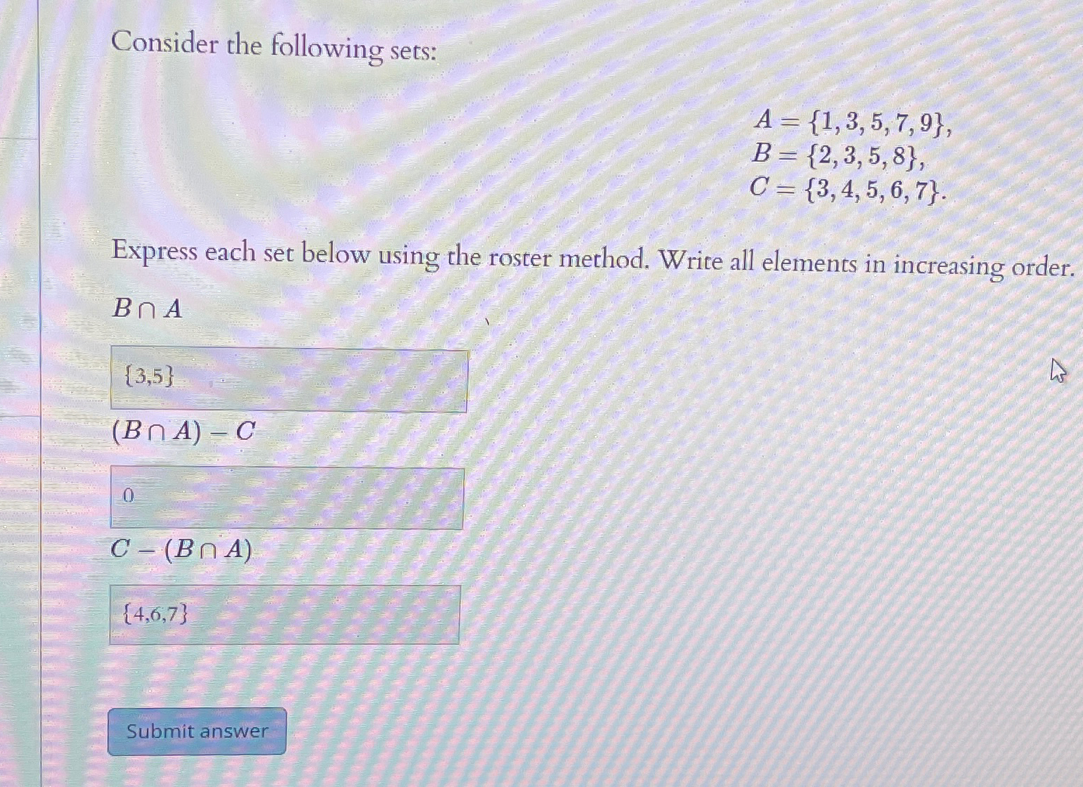 Solved Consider the following | Chegg.com